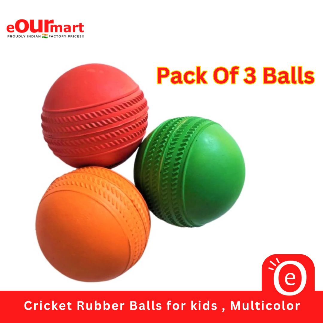 Cricket Rubber Balls for kids, Multicolor Online Price – eOURmart.com
