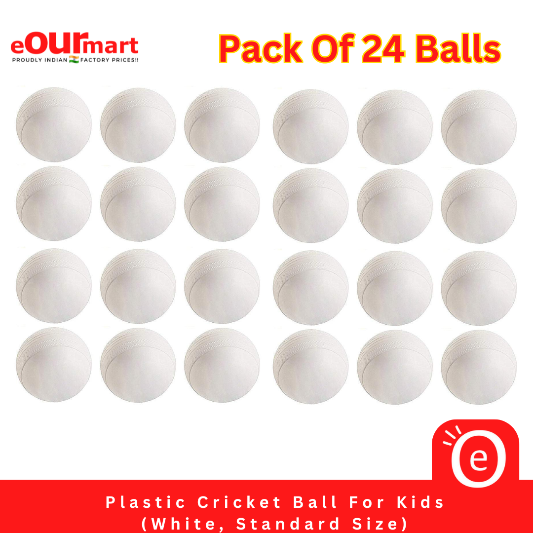 Plastic Cricket Ball For Kids- (White, Standard Size) - Lowest Online ...