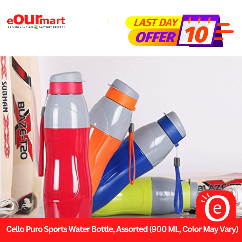 Cello Puro Sports Water Bottle, Assorted - Upto 70% Off – eOURmart.com