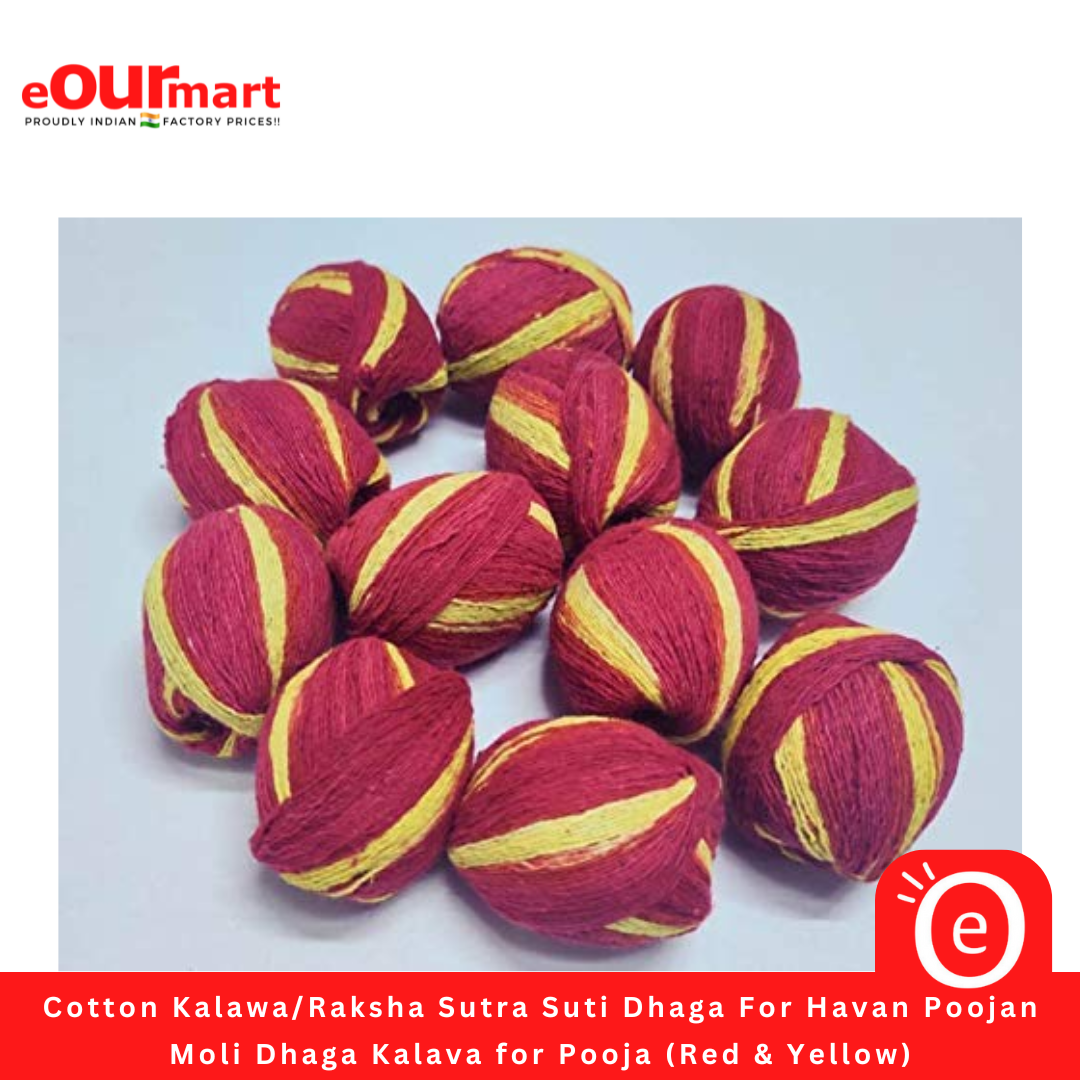 Cotton Kalawa/Raksha Sutra Suti Dhaga For Havan Poojan | Moli Dhaga Ka ...