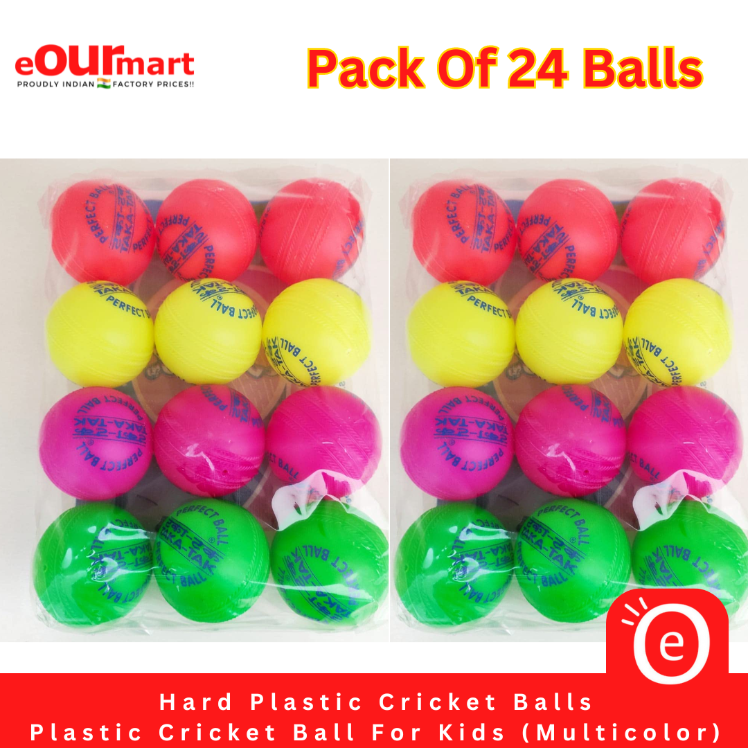 Hard Plastic Cricket Balls For Kids (Multicolor) - Lowest Online Price ...